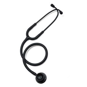 paramed stethoscope - classic dual head - for doctors, nurses, med students, professional pediatric, medical, cardiology, home use - extra diaphragm, 4 eartips, accessory case, name tag - 29.5 inch