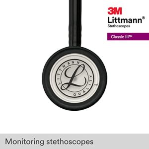 3M Littmann Classic III Monitoring Stethoscope, Black Tube, 27 inch, 5620