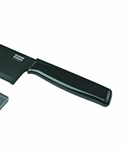 Kuhn Rikon COLORI Chef's Knife with Safety Sheath, 6 Inch, Black