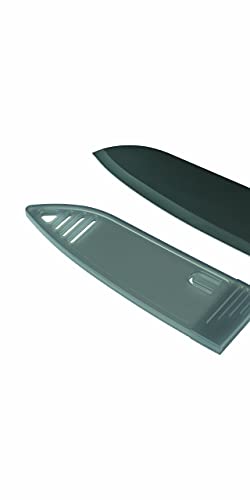 Kuhn Rikon COLORI Chef's Knife with Safety Sheath, 6 Inch, Black