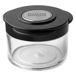 Kuhn Rikon Essential Spice Storage Jars, Set of 4, 6.25 x 2.5 inches, Clear/Black