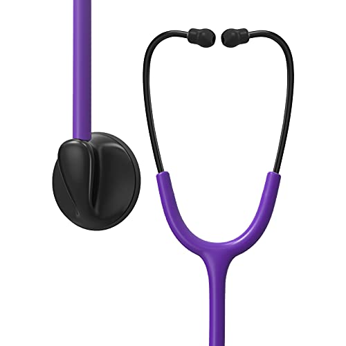 Clairre Single Head Stethoscope for Doctors/Nurses/Nursing Students, for Medical and Home Use (Purple Tube, Without EVA Case)