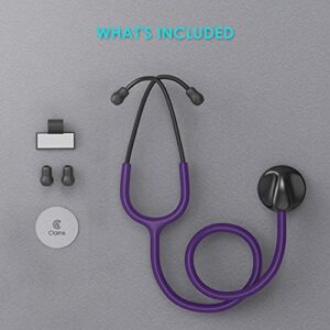 Clairre Single Head Stethoscope for Doctors/Nurses/Nursing Students, for Medical and Home Use (Purple Tube, Without EVA Case)