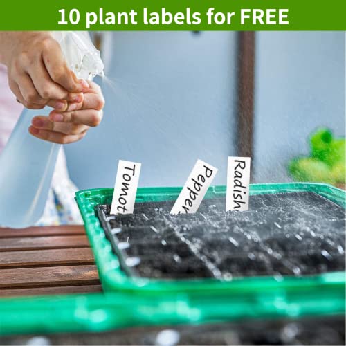 Seed Starter Tray, 5-Pack Seed Starter Tray with Grow Light, Seedling Starter Trays, Seed Starting Trays, Seed Starter Kit, Plant Starter Kit, Timer, Humidity Dome, Dimmable. (Green)