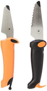 kuhn rikon "kinder kitchen" knife set (set of 2), black/orange