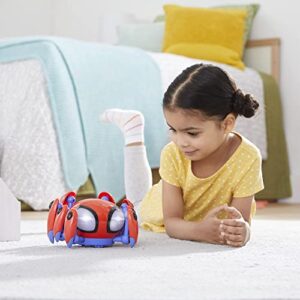 Spidey and His Amazing Friends Marvel Speak and Go Trace-E Bot, Electronic Spider Toy, Sound-Activated, Crawls, for Kids Ages 3 and Up