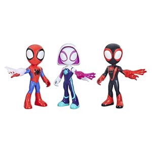 marvel spidey and his amazing friends supersized hero multipack, 3 large action figures, preschool super hero toy, ages 3 and up, 9 inches (amazon exclusive)