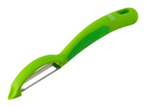 kuhn rikon serrated piranha “swivel” peeler 7.25” green