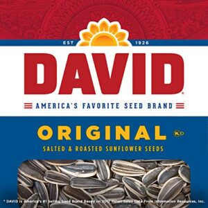 DAVID Roasted and Salted Original Sunflower Seeds, Keto Friendly, 14.5 oz