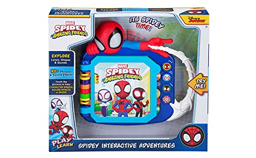 eKids Spidey and His Amazing Friends Book, Toddler Toys with Built-in Preschool Learning Games, Educational Toys for Fans of Spiderman Toys and Gifts