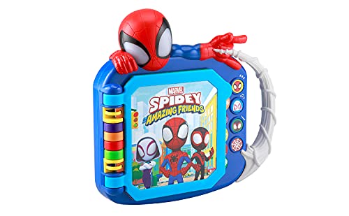 eKids Spidey and His Amazing Friends Book, Toddler Toys with Built-in Preschool Learning Games, Educational Toys for Fans of Spiderman Toys and Gifts