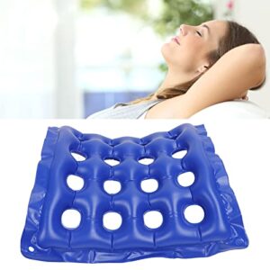 inflatable seat cushion, pvc 16 holes inflatable chair cushion anti decubitus ergonomic chair cushion coccyx sciatica chair pad ideal for long sitting with pump blue