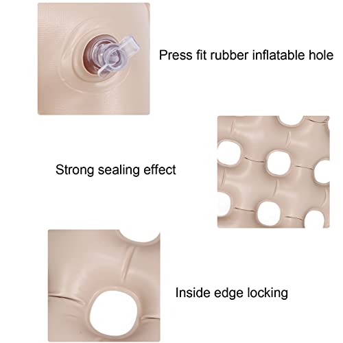 PVC 16 Holes Inflatable Chair Cushion Anti Decubitus Ergonomic Chair Cushion Coccyx Sciatica Chair Pad Ideal, Inflatable Seat Cushion Contoured Support PillowsBedroom Aids & Access