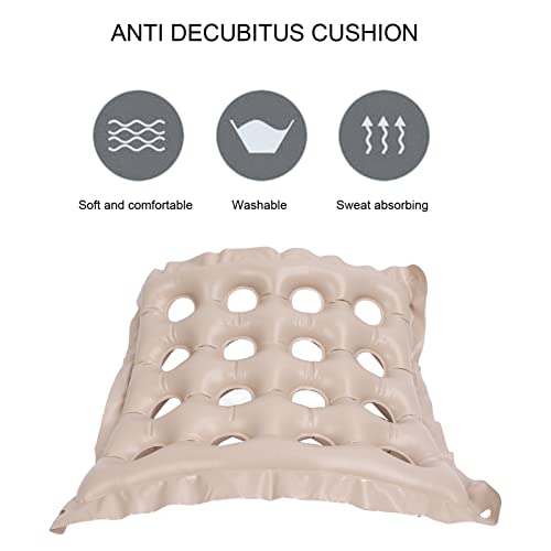 PVC 16 Holes Inflatable Chair Cushion Anti Decubitus Ergonomic Chair Cushion Coccyx Sciatica Chair Pad Ideal, Inflatable Seat Cushion Contoured Support PillowsBedroom Aids & Access