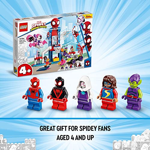 LEGO Marvel Spider-Man Webquarters Hangout, 10784Spidey and His Amazing Friends Series, Toys for Kids, Boys and Girls Age 4 Plus with Miles Morales & Green Goblin