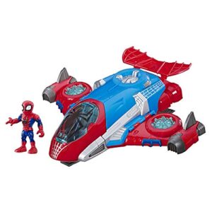 playskool heroes marvel super hero adventures spider-man jetquarters