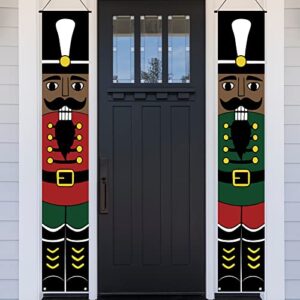 Black Nutcracker Christmas Decorations African American Nutcracker Porch Banner Outdoor Christmas Nutcracker Decorations and Supplies for Home Party