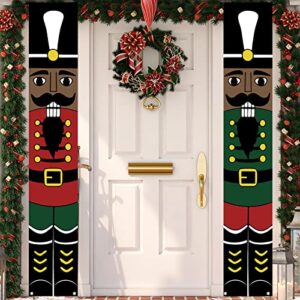 black nutcracker christmas decorations african american nutcracker porch banner outdoor christmas nutcracker decorations and supplies for home party