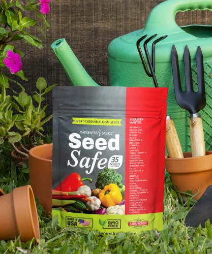 Survival Garden Heirloom Seeds, Victory Garden Seeds - 35 Varieties, 17,000+ Vegetable and Fruit Seeds for Planting Great Emergency Preparedness Items and Bugout Bag Supplies Gear by Gardeners Basics