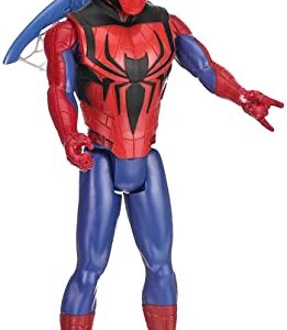 Spider-Man Marvel Titan Hero Series Blast Gear Action Figure Toy with Blaster, 2 Projectiles and 3 Armor Accessories, for Kids Ages 4 and Up