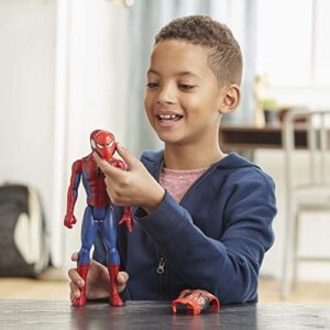 Spider-Man Marvel Titan Hero Series Blast Gear Action Figure Toy with Blaster, 2 Projectiles and 3 Armor Accessories, for Kids Ages 4 and Up