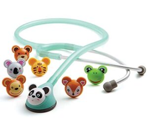 adc - 618sf adscope adimals 618 pediatric clinician stethoscope with tunable afd technology, seafoam