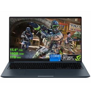 samsung galaxy book odyssey 15 gaming laptop 15.6" fhd display 11th generation intel hexa-core i7-11600h 16gb ram 1tb ssd geforce rtx 3050 ti max-q 4gb graphic backlit fingerprint usb-c win11 black