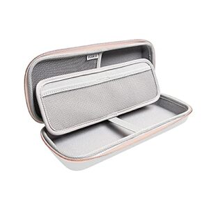 Plaris Stethoscope Case for Nurses for 3M Littmann/MDF/Omron Stethoscopes - Extra Room for Medical Bandage Scissors EMT Trauma Shears and LED Penlight, (White Rosegold)