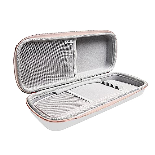 Plaris Stethoscope Case for Nurses for 3M Littmann/MDF/Omron Stethoscopes - Extra Room for Medical Bandage Scissors EMT Trauma Shears and LED Penlight, (White Rosegold)