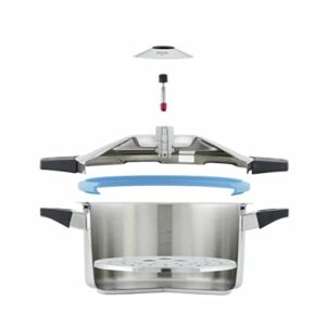 Kuhn Rikon DUROMATIC® Pressure Cooker 8.75” 6.3 qt family of 4 with side handles to save space