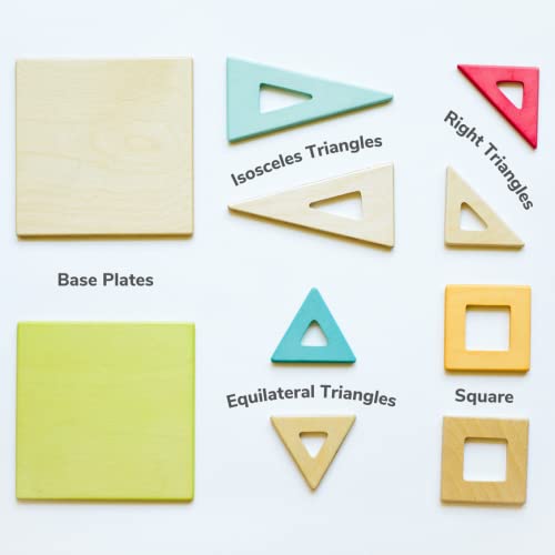 Earthtiles Wooden Magnetic Tiles by Big Future Toys - 100 Piece Set | Montessori Toys | Sensory Toys | Wooden Magnetic Blocks | STEM Building Toys | Wooden Blocks for Toddlers| Toddler Toys Age 3+