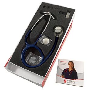 Prestige Medical Clinical Plus Dynamic Range Stethoscope with Two Piece Box Packaging, Navy