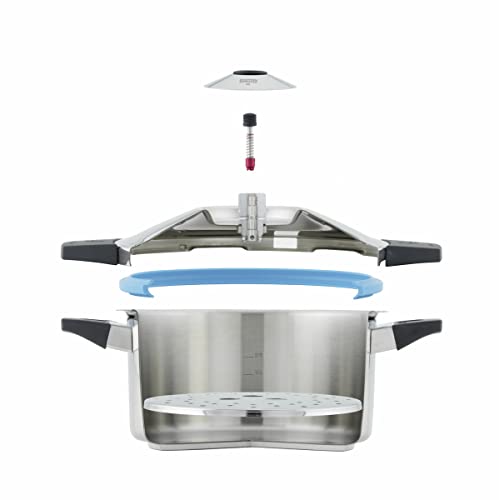 Kuhn Rikon DUROMATIC® Pressure Cooker 11” 8.45 qt family of 6 wide base for better braising