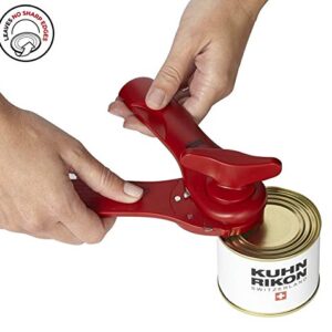 Kuhn Rikon Slim Safety Smooth Touch Can Opener, No Sharp Edges, LIDLIFTER®+ 6.5" Black