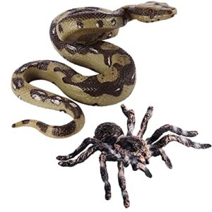 boticako realistic fake snake & fake spiders, prank stuff - fake insects that look real, rubber snake prank toy