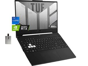 2022 asus tuf dash 15.6" 144hz gaming laptop, intel 12th core i7-12650h, 16gb ram, 512gb pcie ssd, nvidia geforce rtx 3060 graphics 6gb, backlit keyboard, windows 11, black, 32gb usb card included