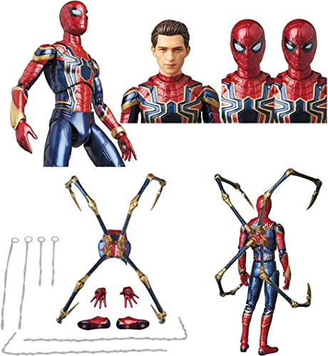 6-inch Spiderman Action Figures，Spiderman Toy，No Way Home Marvel Iron Spider Spiderman All Joints Movable Collectible Best Gift for Kids PVC Action Figures Assembling Toys