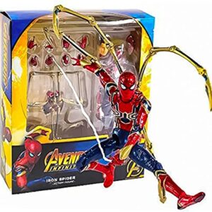 6-inch Spiderman Action Figures，Spiderman Toy，No Way Home Marvel Iron Spider Spiderman All Joints Movable Collectible Best Gift for Kids PVC Action Figures Assembling Toys