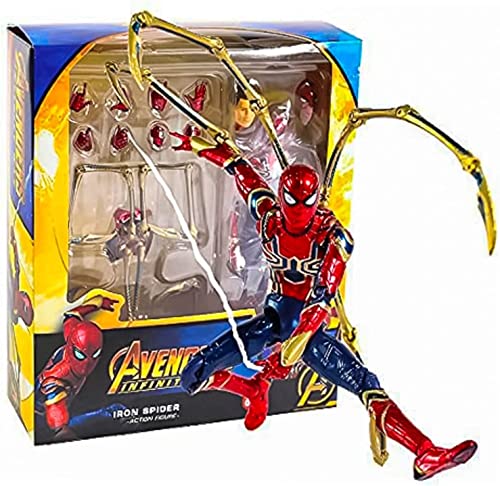 6-inch Spiderman Action Figures，Spiderman Toy，No Way Home Marvel Iron Spider Spiderman All Joints Movable Collectible Best Gift for Kids PVC Action Figures Assembling Toys