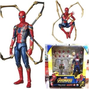 6-inch Spiderman Action Figures，Spiderman Toy，No Way Home Marvel Iron Spider Spiderman All Joints Movable Collectible Best Gift for Kids PVC Action Figures Assembling Toys