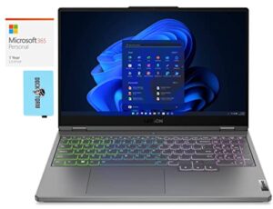 lenovo legion 5 82rb gaming & entertainment laptop (intel i7-12700h 14-core, 16gb ddr5 4800mhz ram, 512gb ssd, geforce rtx 3060, 15.6" win 11 home) with microsoft 365 personal, dockztorm hub