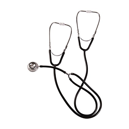 MABIS Dual Head Teaching Stethoscope - Nursing Student Stethoscope - Medical Training Stethoscope, Black