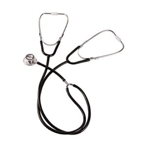 MABIS Dual Head Teaching Stethoscope - Nursing Student Stethoscope - Medical Training Stethoscope, Black