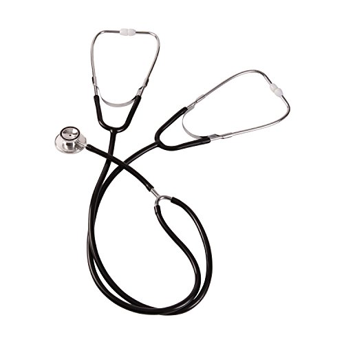 MABIS Dual Head Teaching Stethoscope - Nursing Student Stethoscope - Medical Training Stethoscope, Black