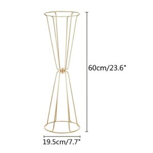 10 Pcs Tall Metal Trumpet Vase 23.6"/60cm Wedding Table Floral Center Decor Metal, Artificial Flower Display Stand for Wedding Christmas Carnival Party Dinner Event Hotel Home Decor Arrangement