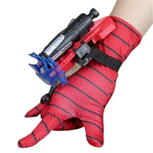 signmeili Hero Launcher Wrist Toy Set, Web Launcher Role Play Toy, Kids Superhero Magic Gloves with Wrist Ejection Launcher Childrens Red