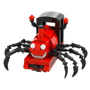 217 pieces charles spider train building toy set for kids, boys, girls; horror game chooo chooo charles toys spider train figure model animal building kit, creative desktop decorations birthday gift