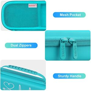 BOVKE Travel Stethoscope Case for 3M Littmann Classic III, Lightweight II S.E, MDF Acoustica Lightweight Stethoscopes, Mesh Pocket for Pen Lights, Medical Scissors and Nurse Accessories, Turquoise