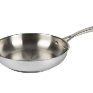 KUHN RIKON Allround Oven-Safe Induction Uncoated Frying Pan, 28 cm, Stainless Steel, Silver