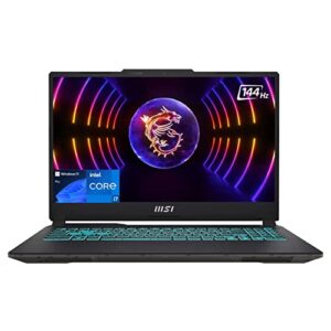 msi cyborg gaming laptop, 15.6" 144hz ips fhd display, geforce rtx 4060, intel 10-core i7-12650h, 16gb ddr5, 1tb pcie ssd, backlit kb, wi-fi 6, hdmi, rj45, type-c, win 11 pro, black